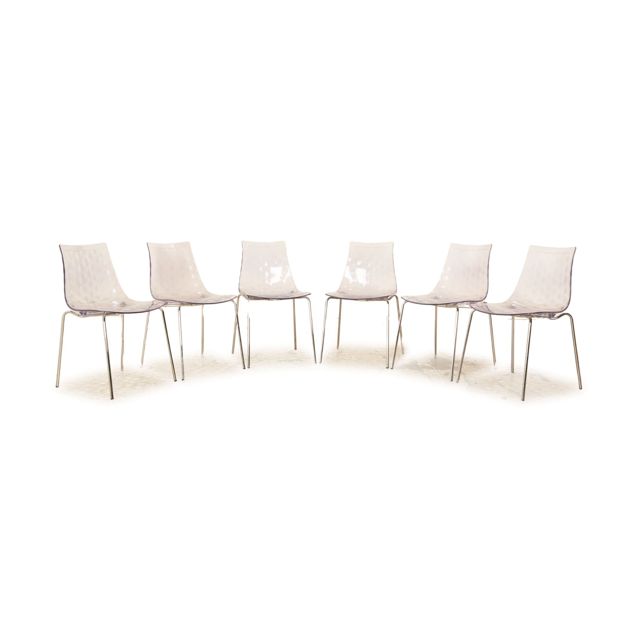 Calligaris Stuhl - 6er Set Ice Lila Kunststoff - 2. Hand - Revive.de