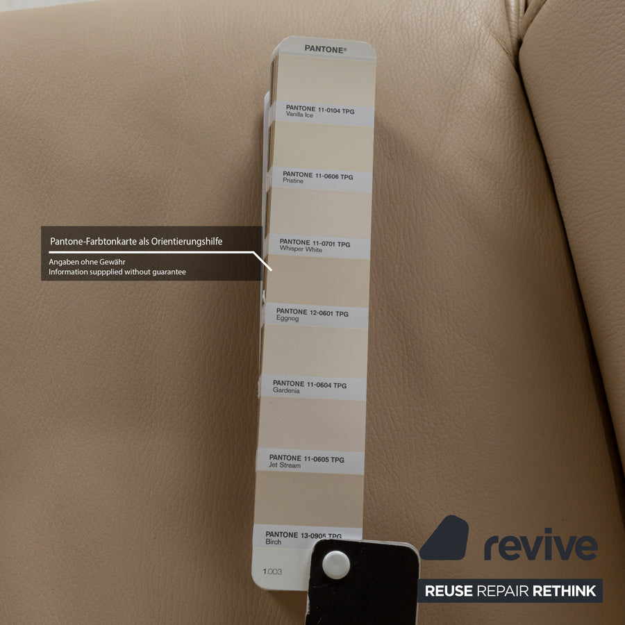 Elastoform Zweisitzer Creme Leder - 2. Hand - Revive.de