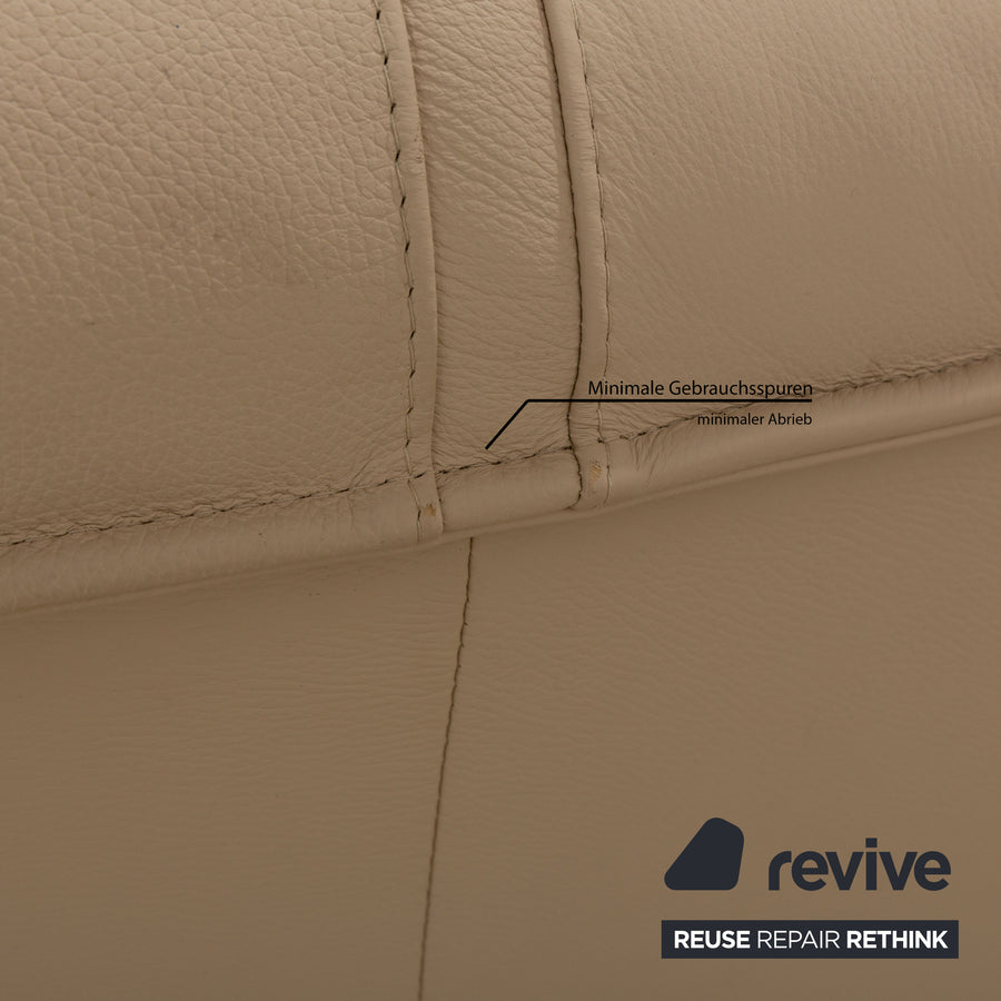 Elastoform Zweisitzer Creme Leder - 2. Hand - Revive.de