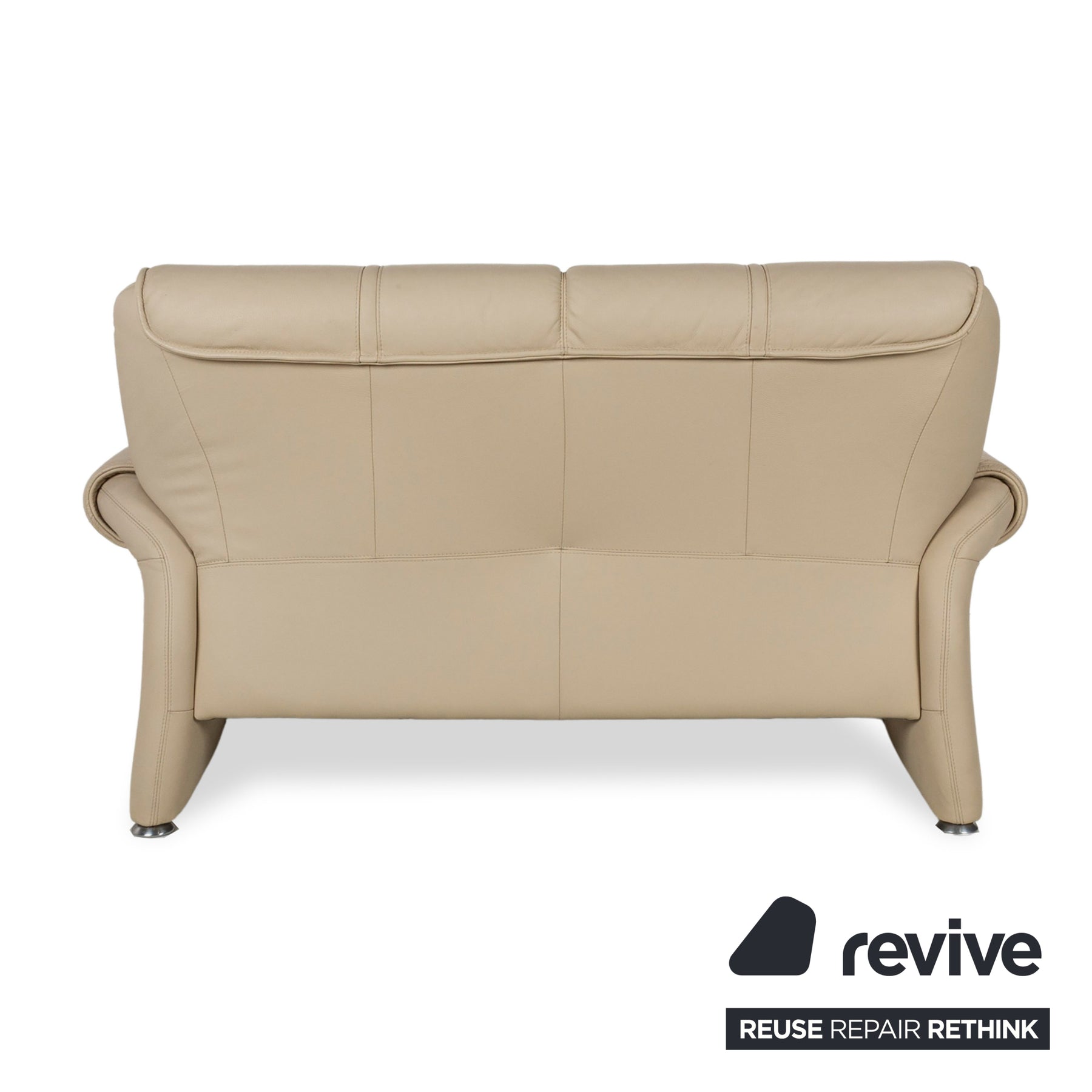 Elastoform Zweisitzer Creme Leder - 2. Hand - Revive.de
