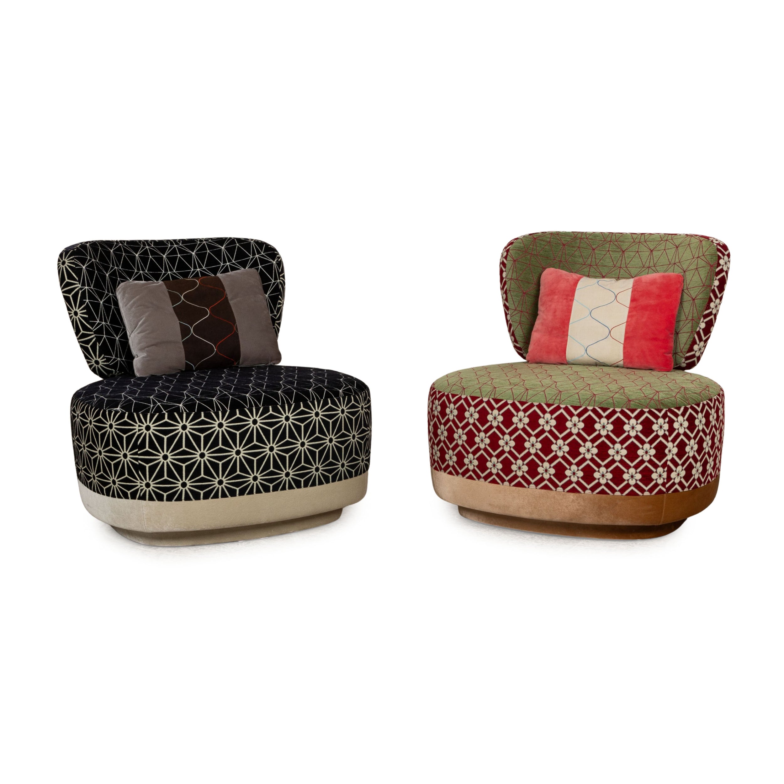Moroso Sessel Garnitur Juju Sushi Edition Blau Stoff - 2. Hand - Revive.de