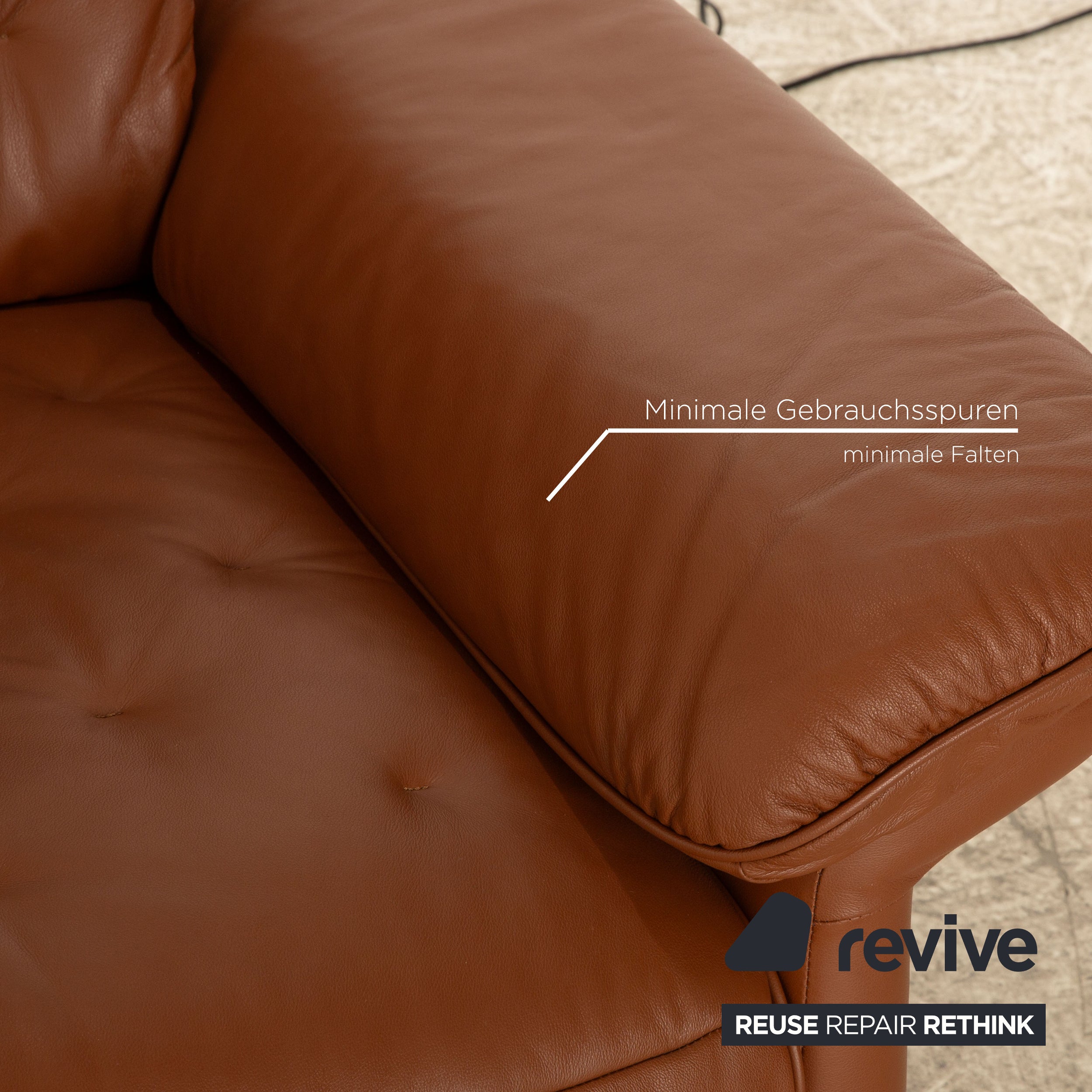Stressless Zweisitzer Lucy Braun Leder 2. Hand Revive