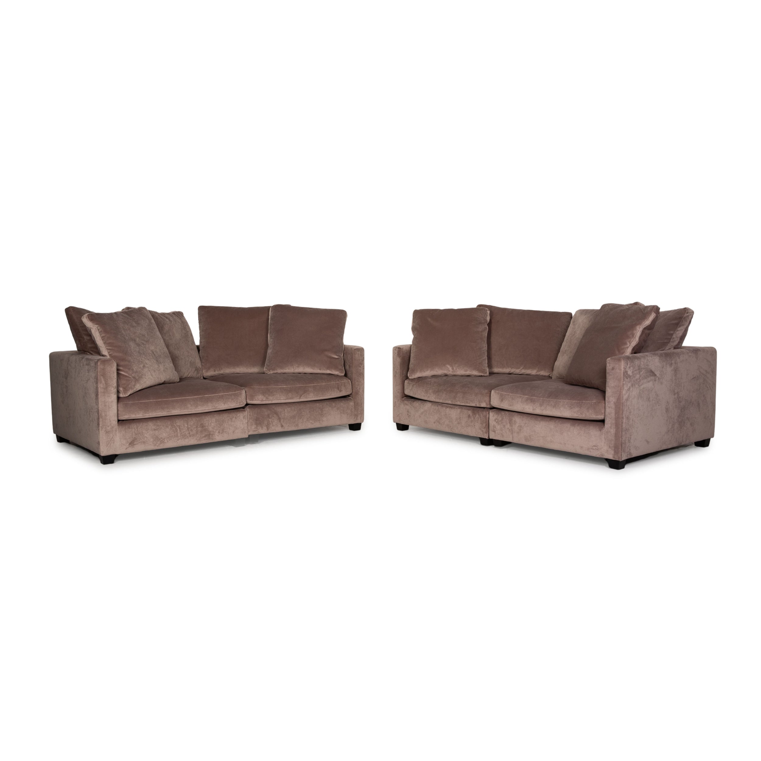 Vilmers Viking Velvet Sofa Beige Two Seater Couch | Revive