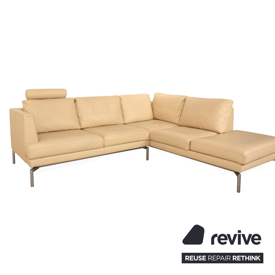 Walter Knoll Ecksofa Good Time Beige Leder - 2. Hand - Revive.de