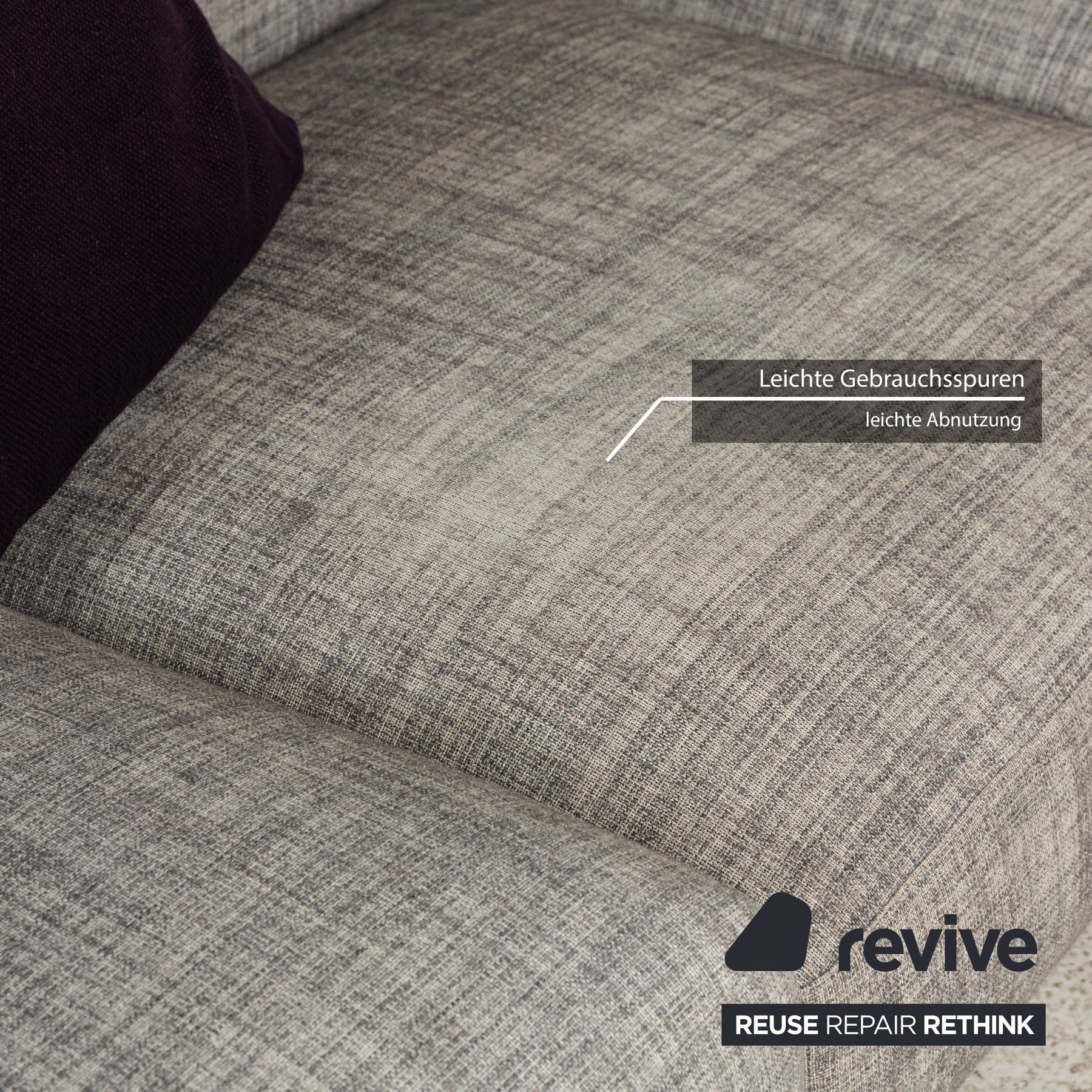 Walter Knoll Ecksofa Yuuto Grau Stoff - 2. Hand - Revive.de