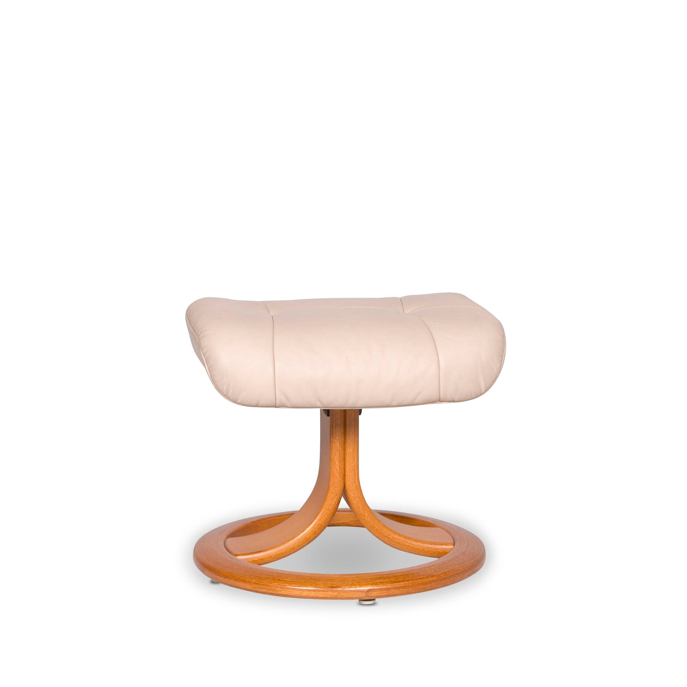 Stressless Hocker Beige Leder - 2. Hand - Revive.de