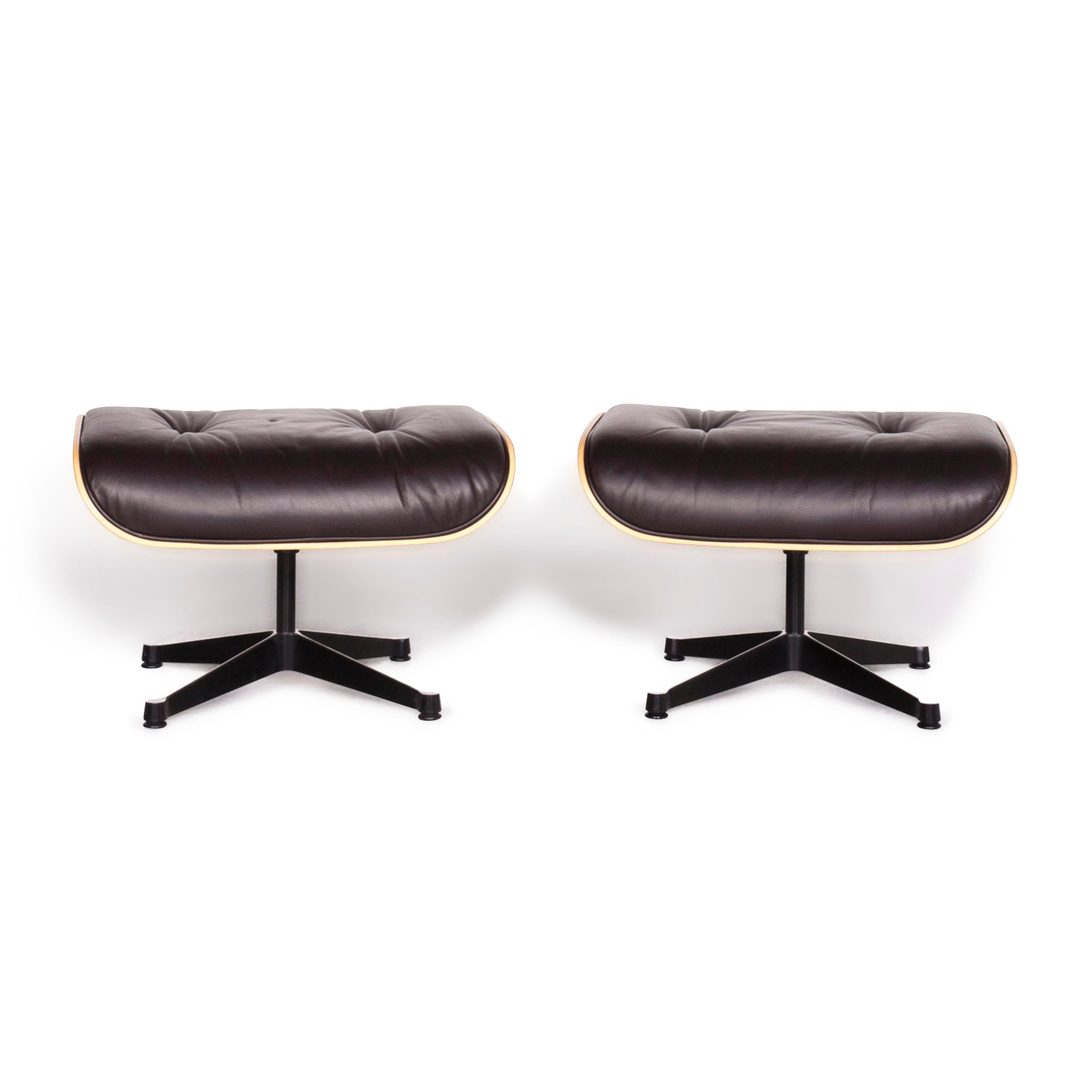 Vitra Hocker Eames Lounge Chair Braun Leder 2. Hand Revive