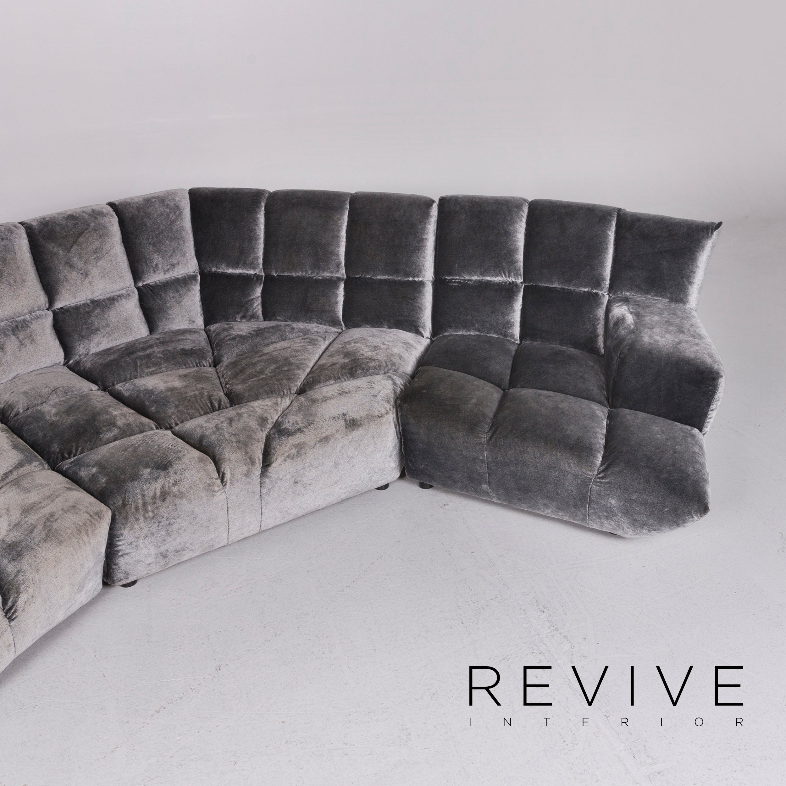 Bretz Ecksofa Cloud 7 Silber Velours 2. Hand Revive