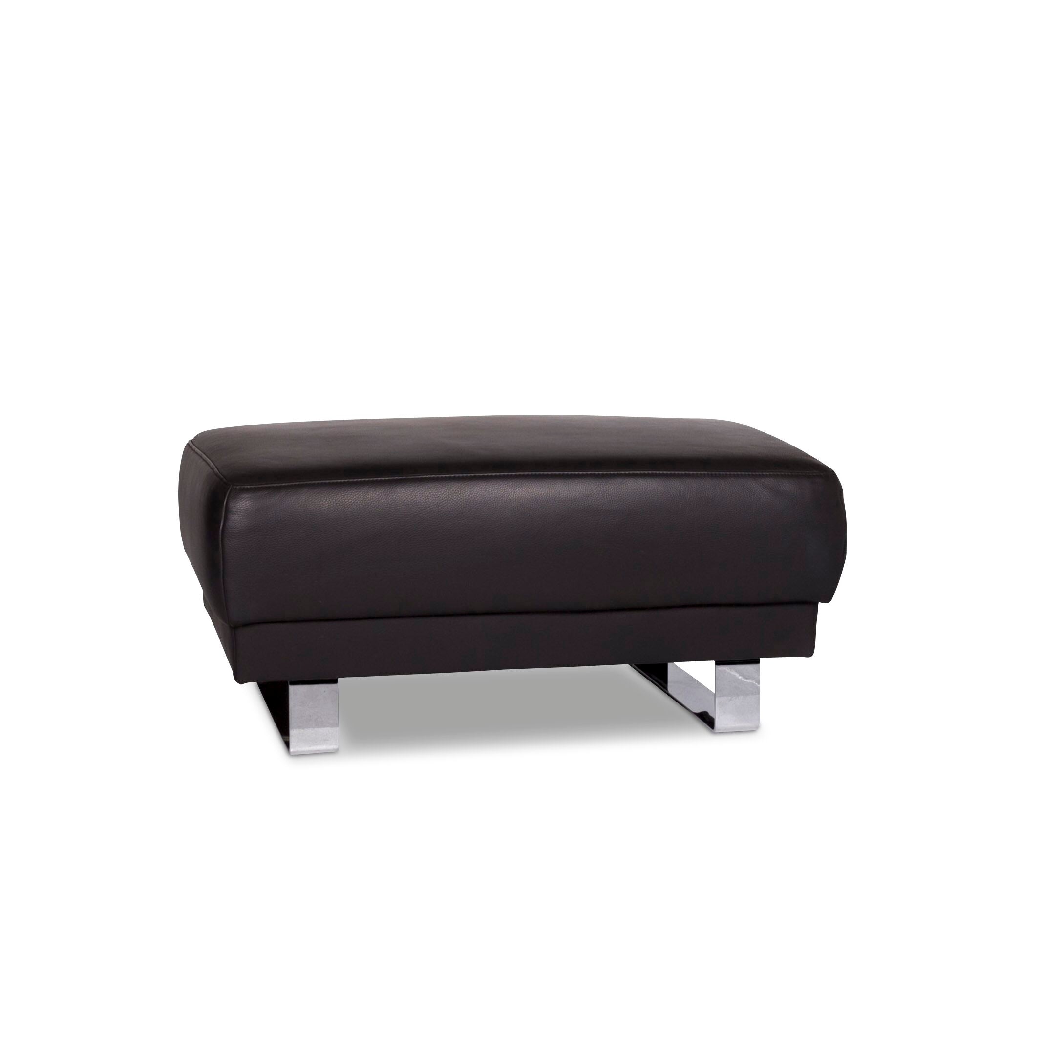 Mondo Hocker Anthrazit Leder - 2. Hand - Revive.de