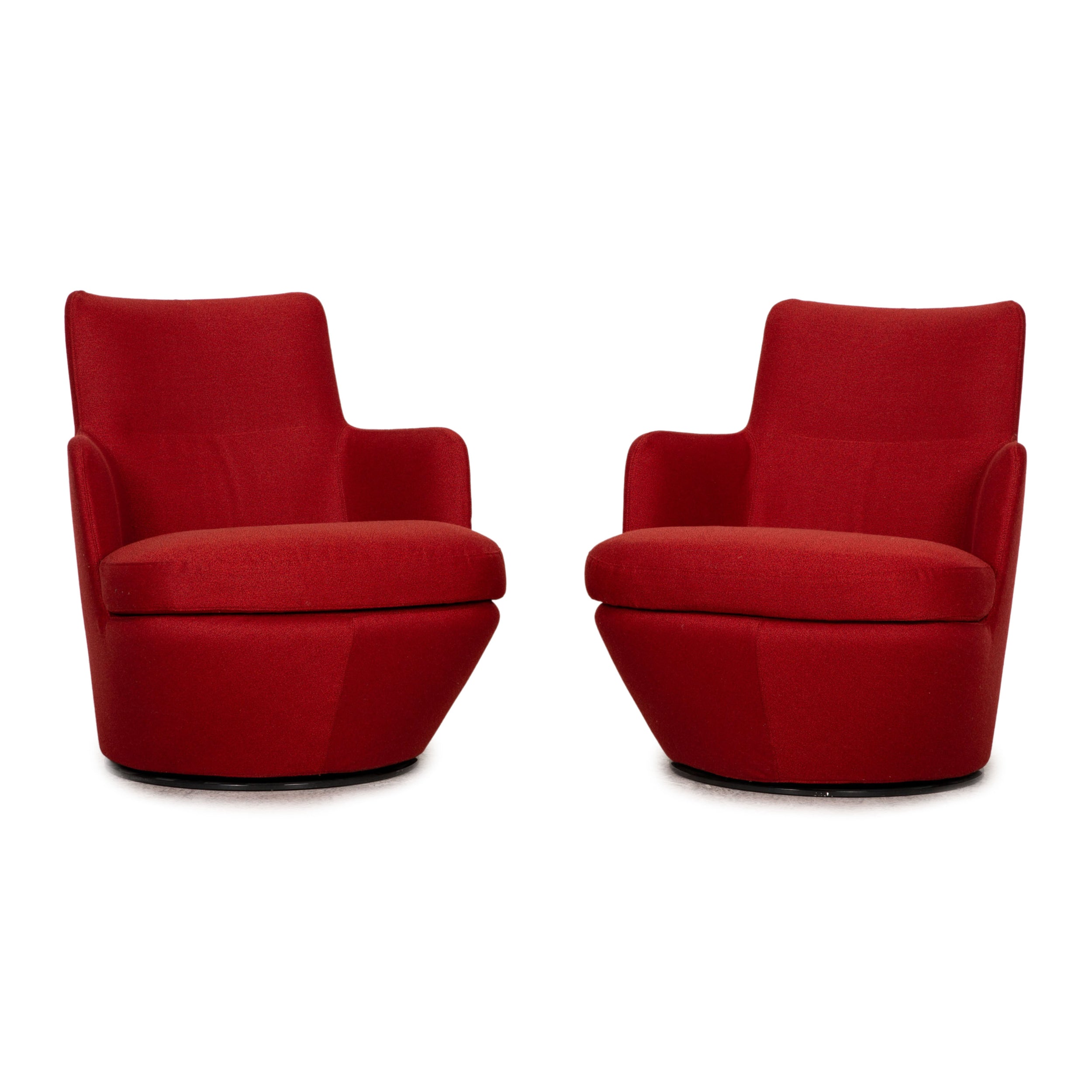 Bensen Sessel Garnitur Lo Turn Rot Stoff - 2. Hand - Revive.de