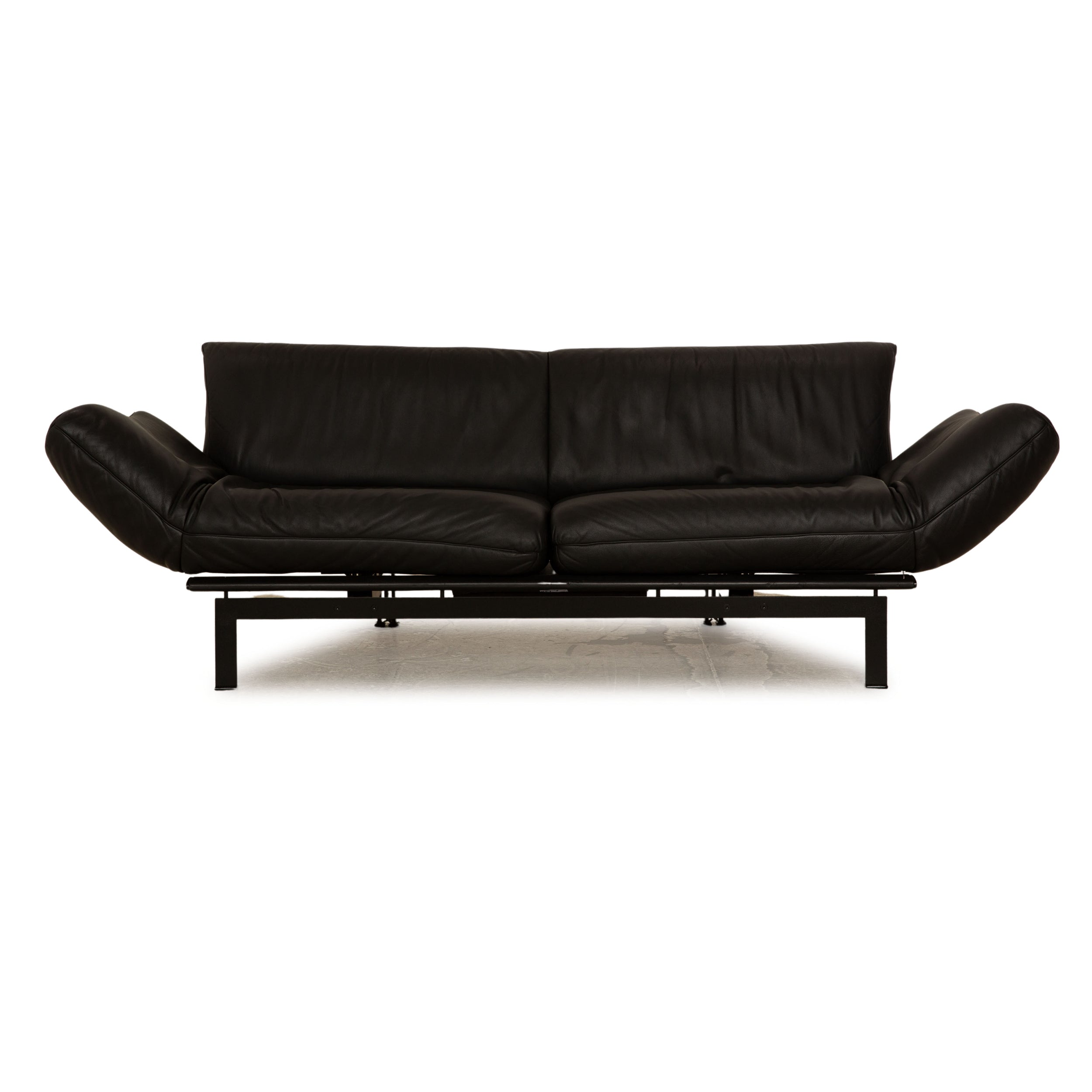 De Sede DS 140 leather two-seater black manual function sofa couch