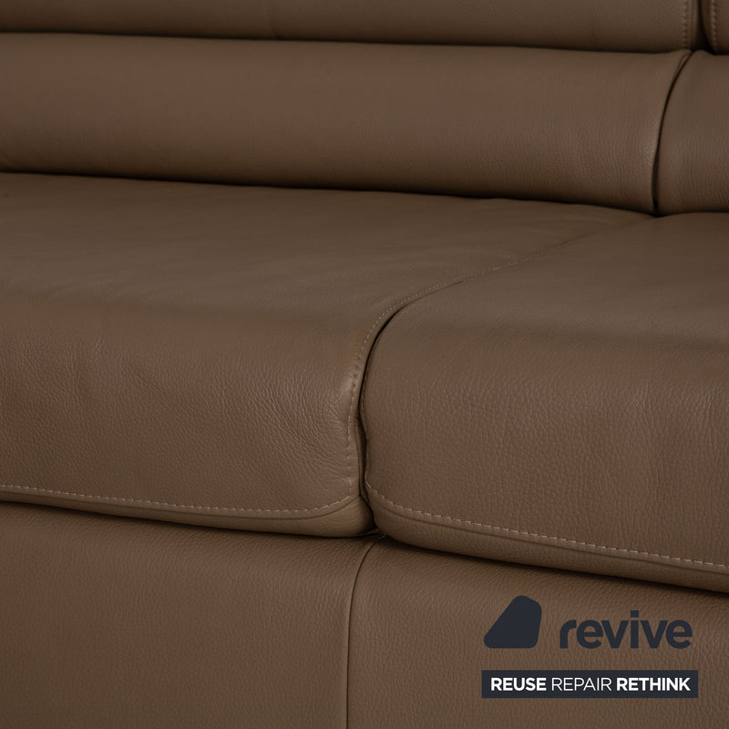 Ewald Schillig Ecksofa Courage Braun Leder - 2. Hand - Revive.de