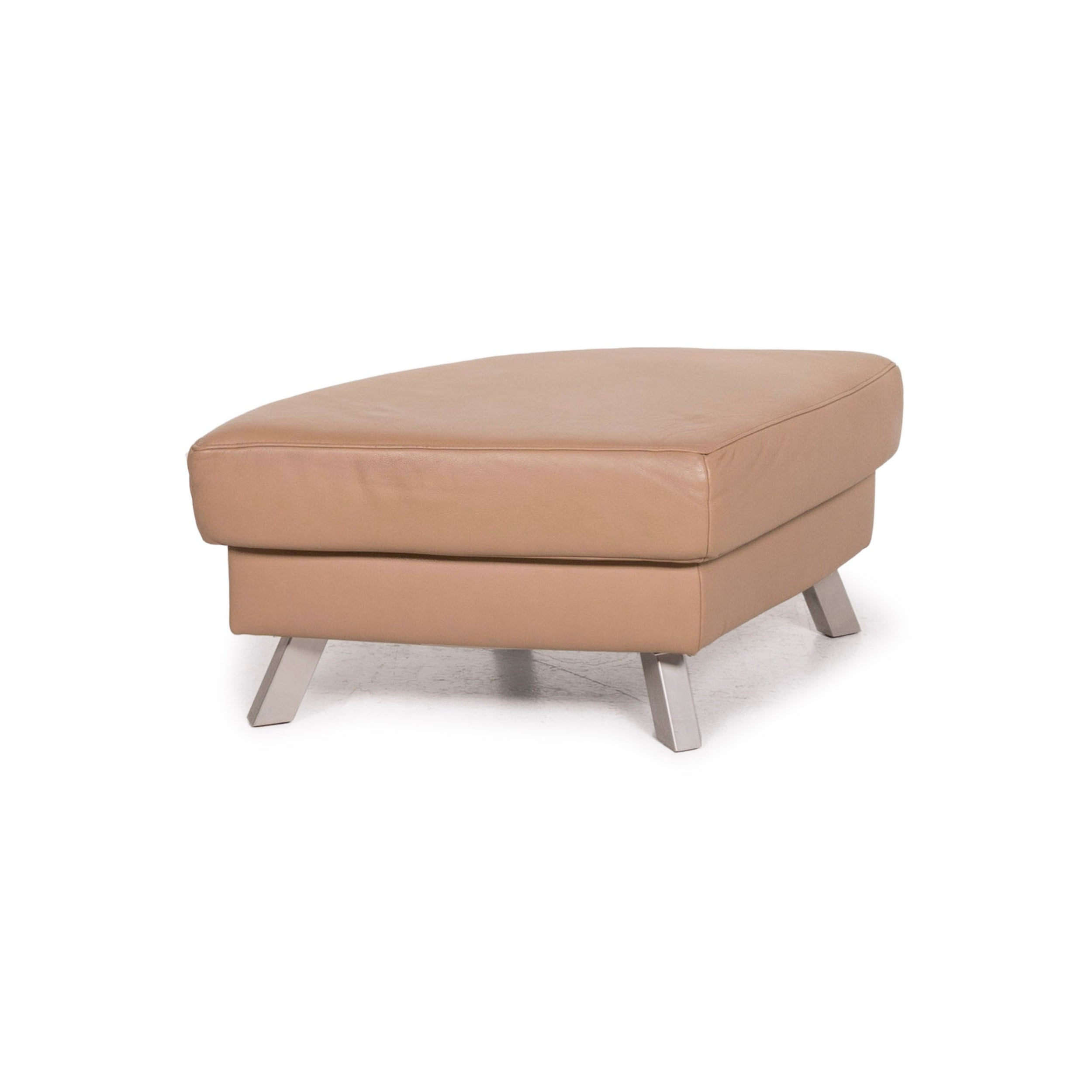 Ewald Schillig Hocker Beige Leder - 2. Hand - Revive.de