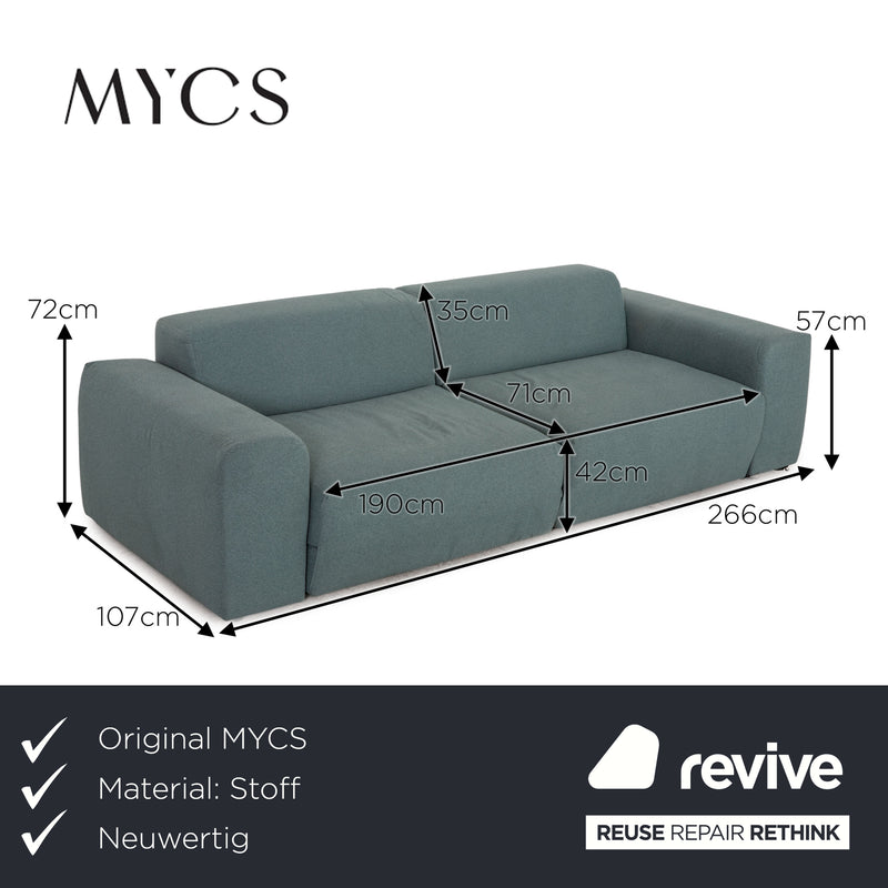 Mycs Dreisitzer Pyllow Mint Stoff 2 Hand Revivede