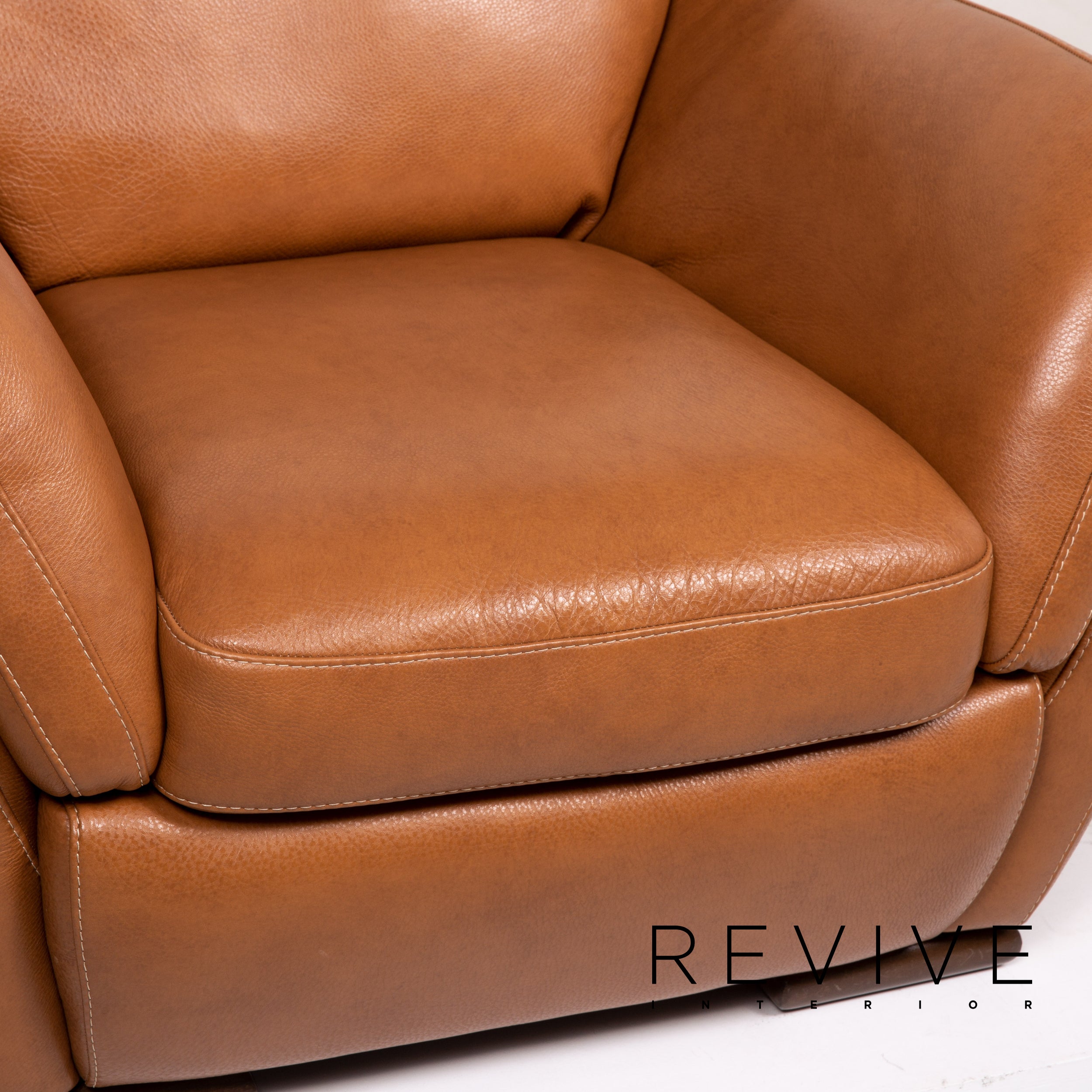Natuzzi Editions Garnitur Cognac Leder 2. Hand Revive