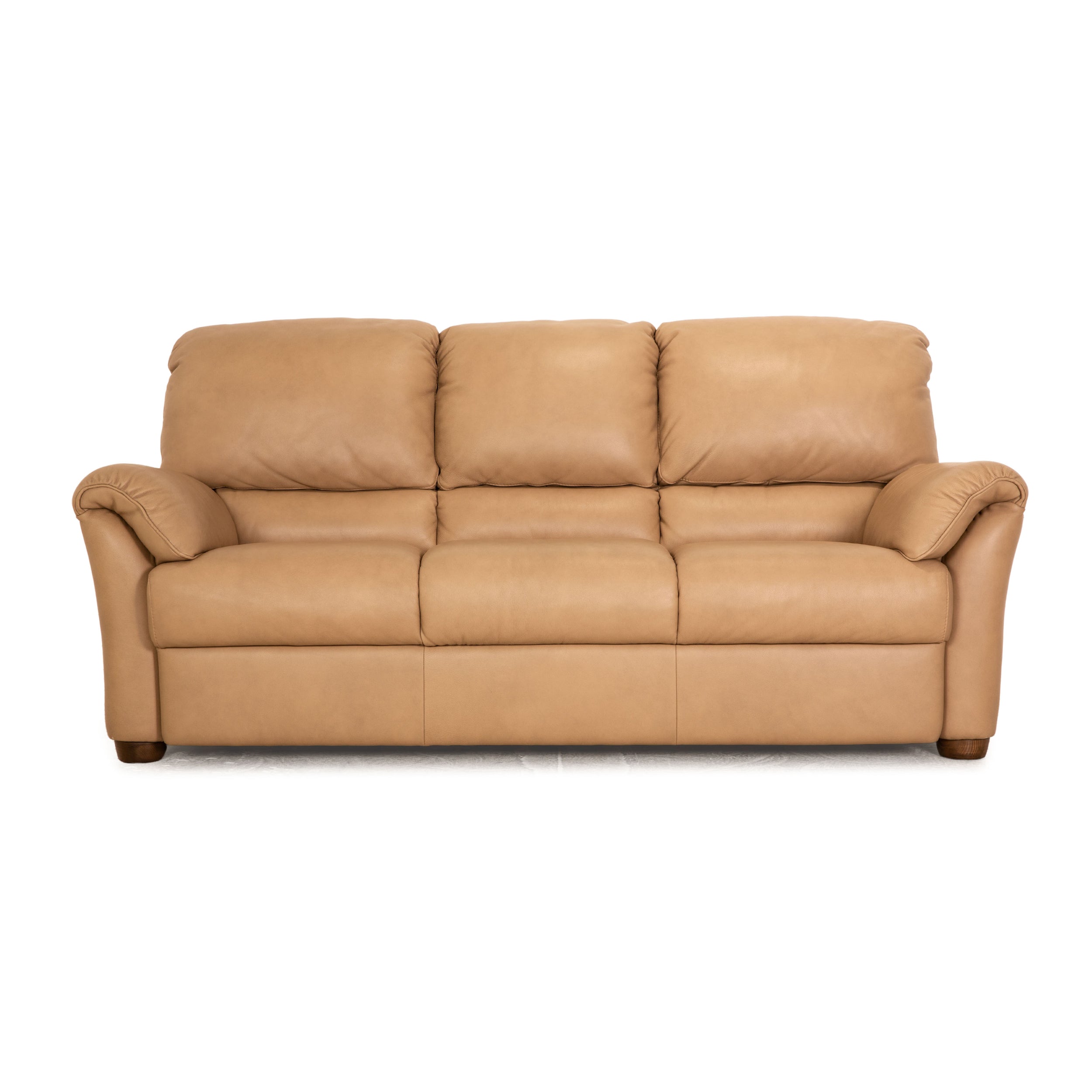 Natuzzi Dreisitzer Beige Leder 2. Hand Revive