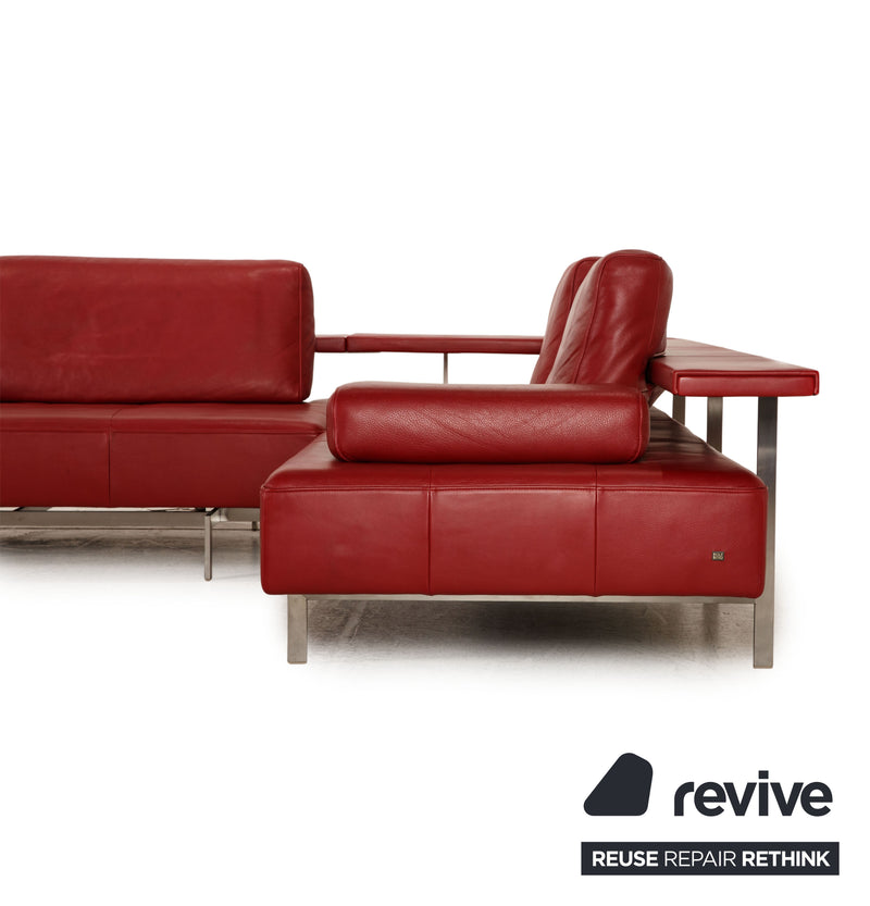 Rolf Benz Ecksofa Dono 6100 Rot Leder - 2. Hand - Revive.de