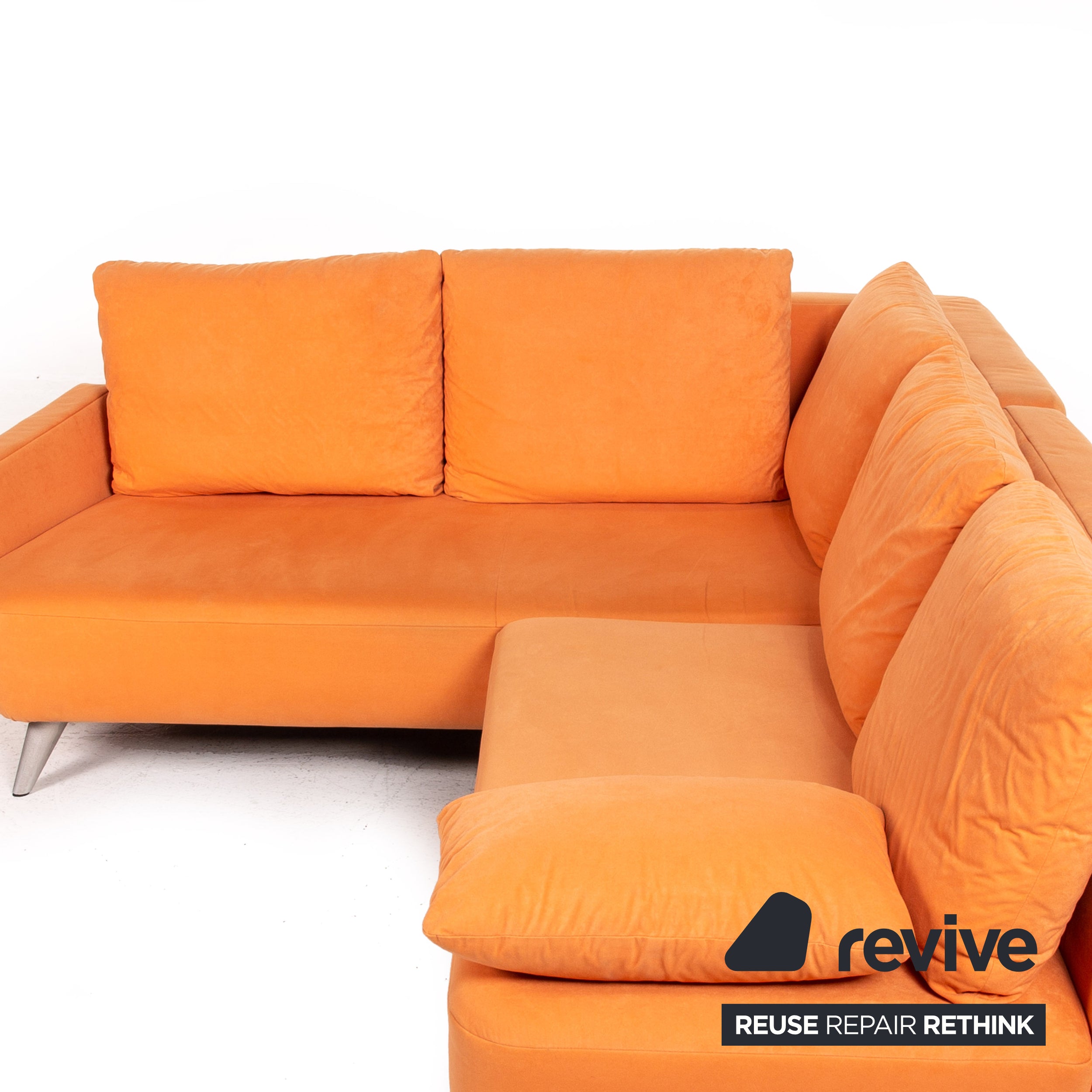 Rolf Benz fabric corner sofa sleep function orange function function sofa bed couch