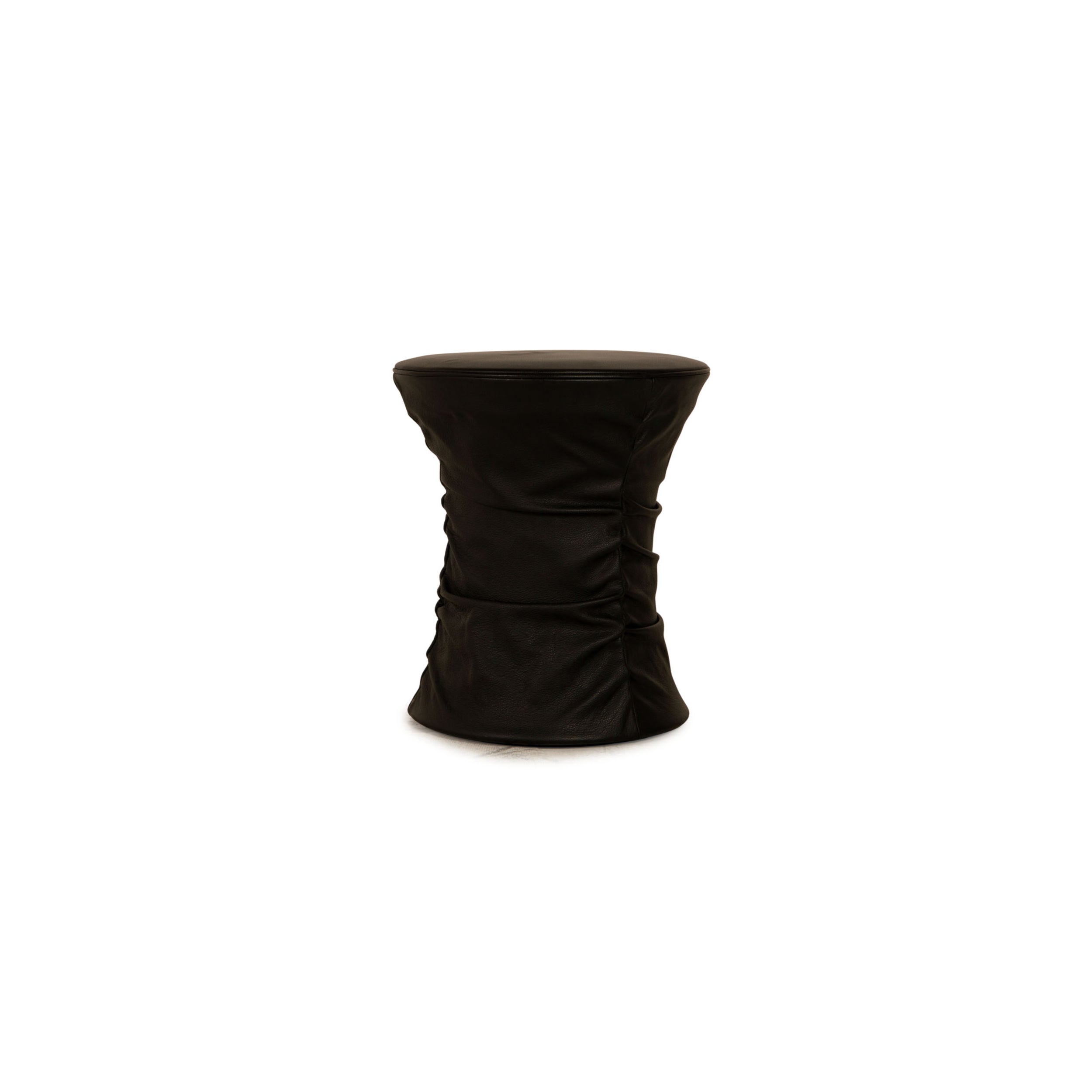 Walter Knoll Hocker Bellows Stool Schwarz Leder - 2. Hand - Revive.de